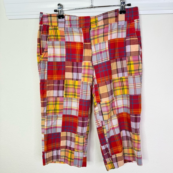 J. Crew Factory | Shorts | Y2k J Crew Madras Patchwork Bermuda Shorts ...
